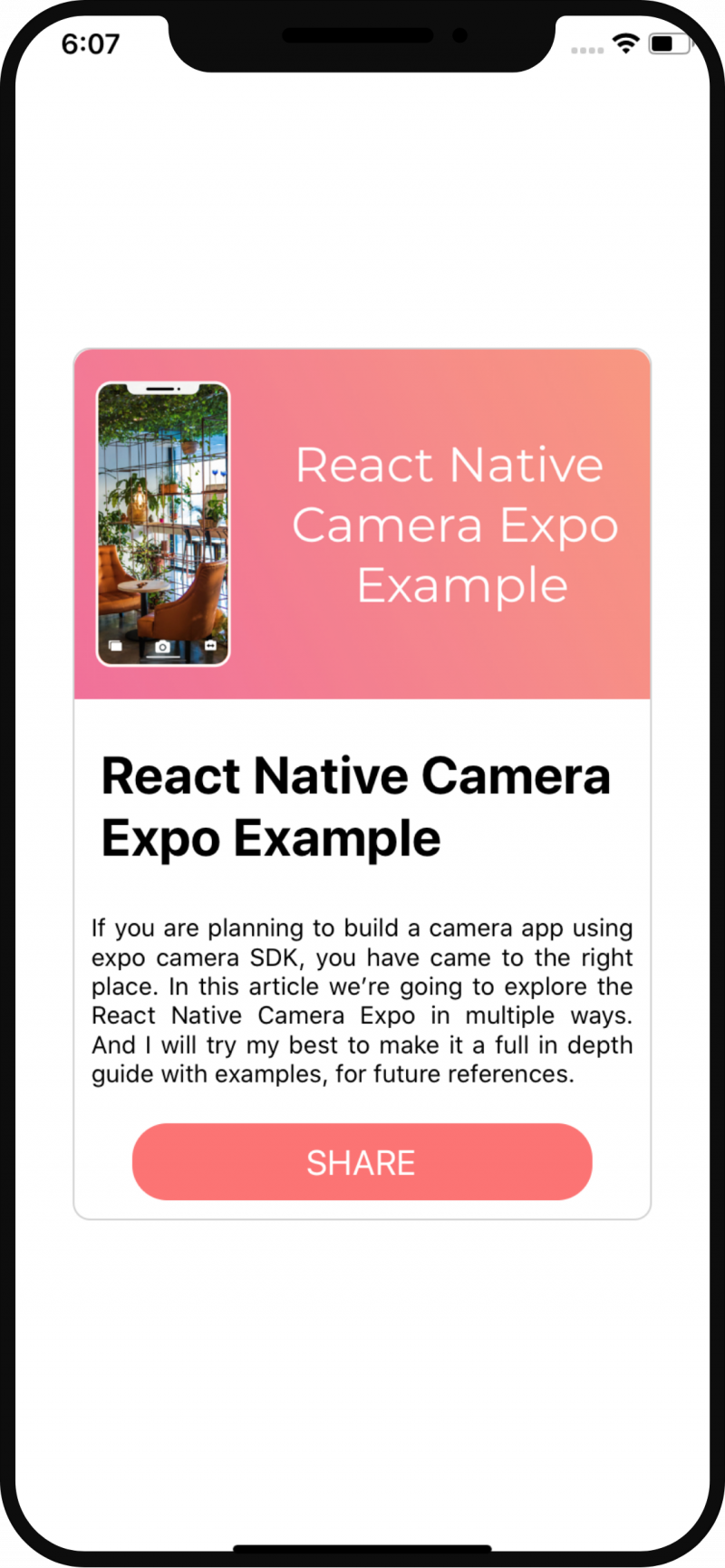React Native Share Posts Example - React Native Master