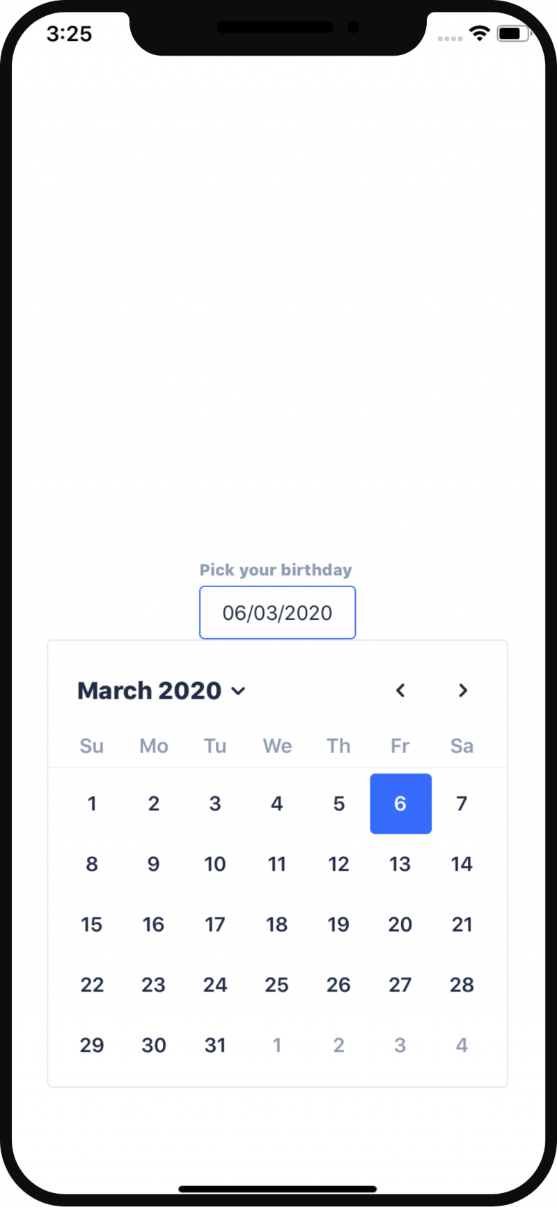 React Native UI Kitten Datepicker Example - React Native Master React Native UI Kitten Datepicker Example - React Native Master